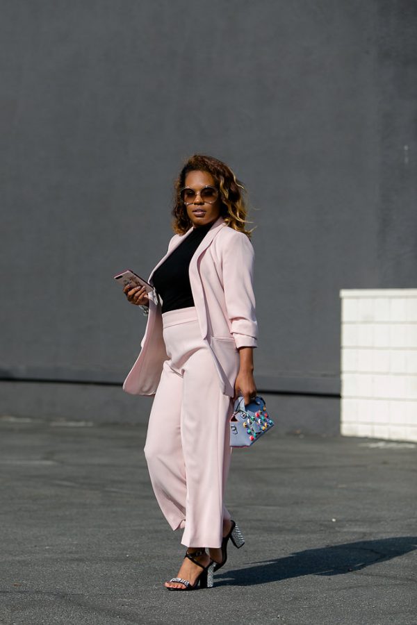 Millennial Pink Power Suit - The Hautemommie